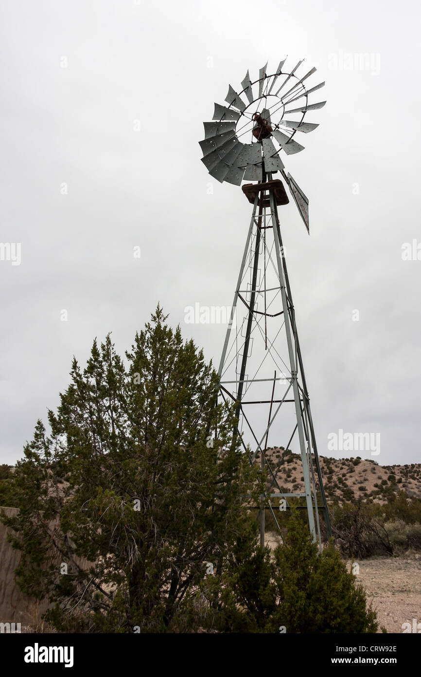 Wind mill for water pumping at country side Stock Photo - Alamy