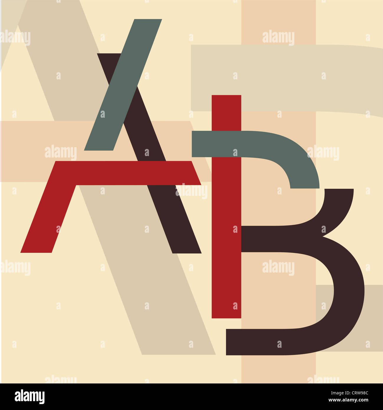 Alphabet A, B Stock Photo - Alamy