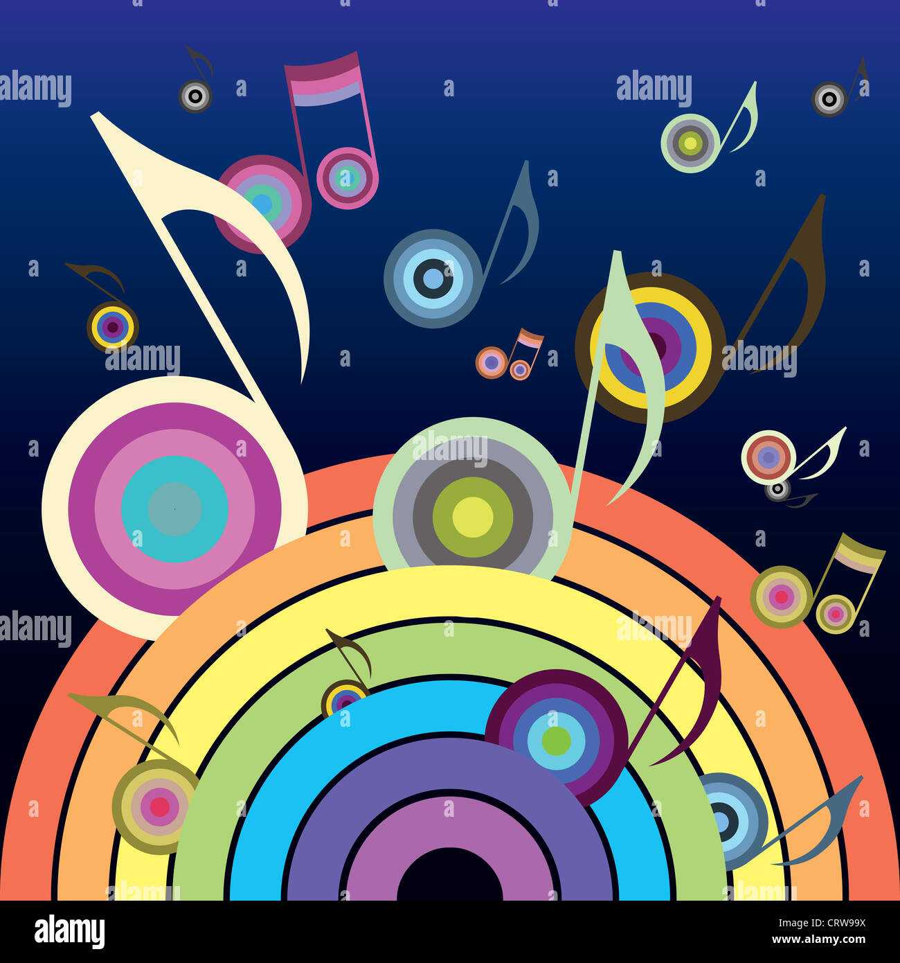 Music note rainbow hi-res stock photography and images - Alamy
