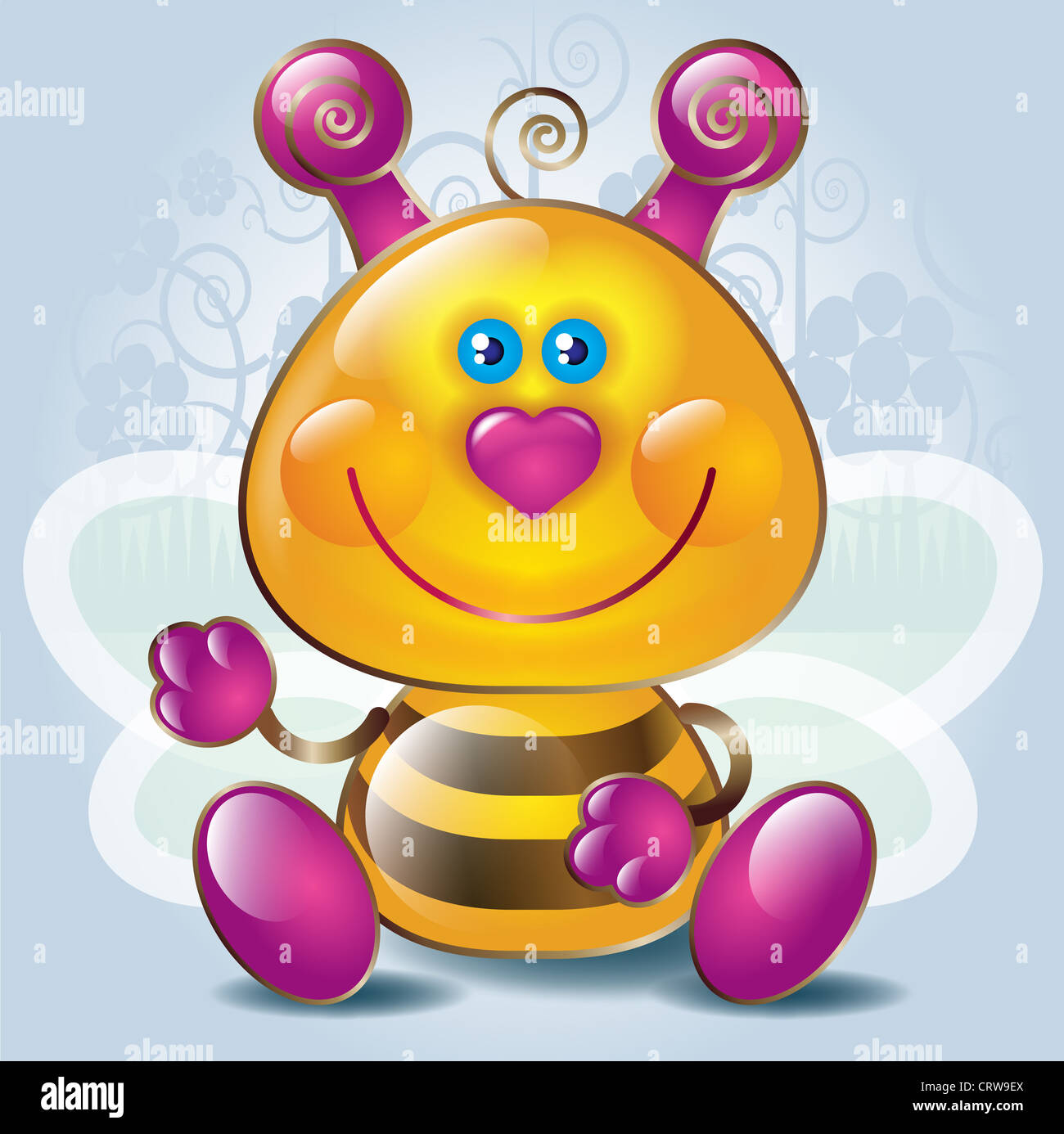 Cartoon honeybee hi-res stock photography and images - Alamy