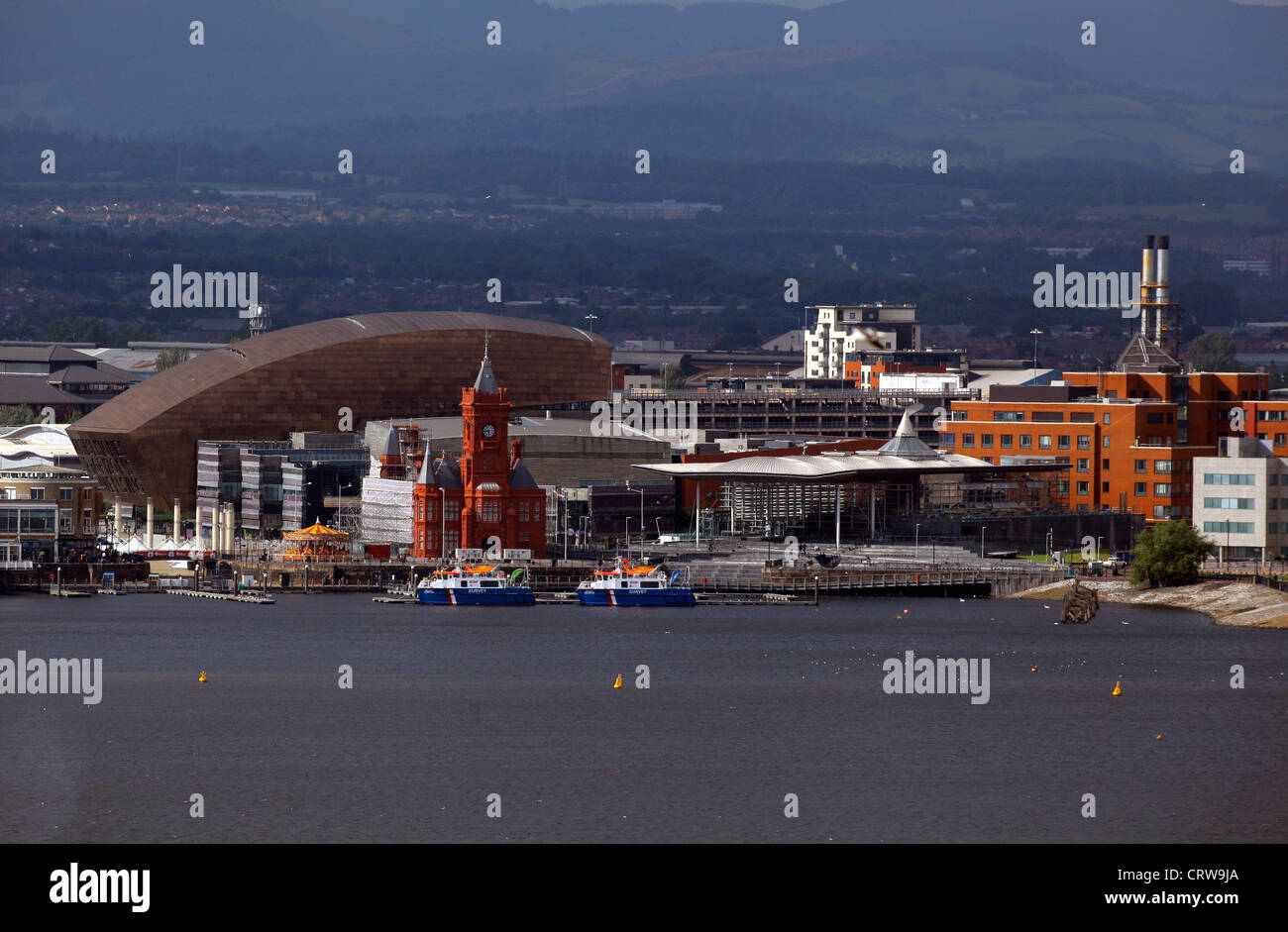 The Wales Millennium Centre and the Senedd Welsh Assembly building in ...