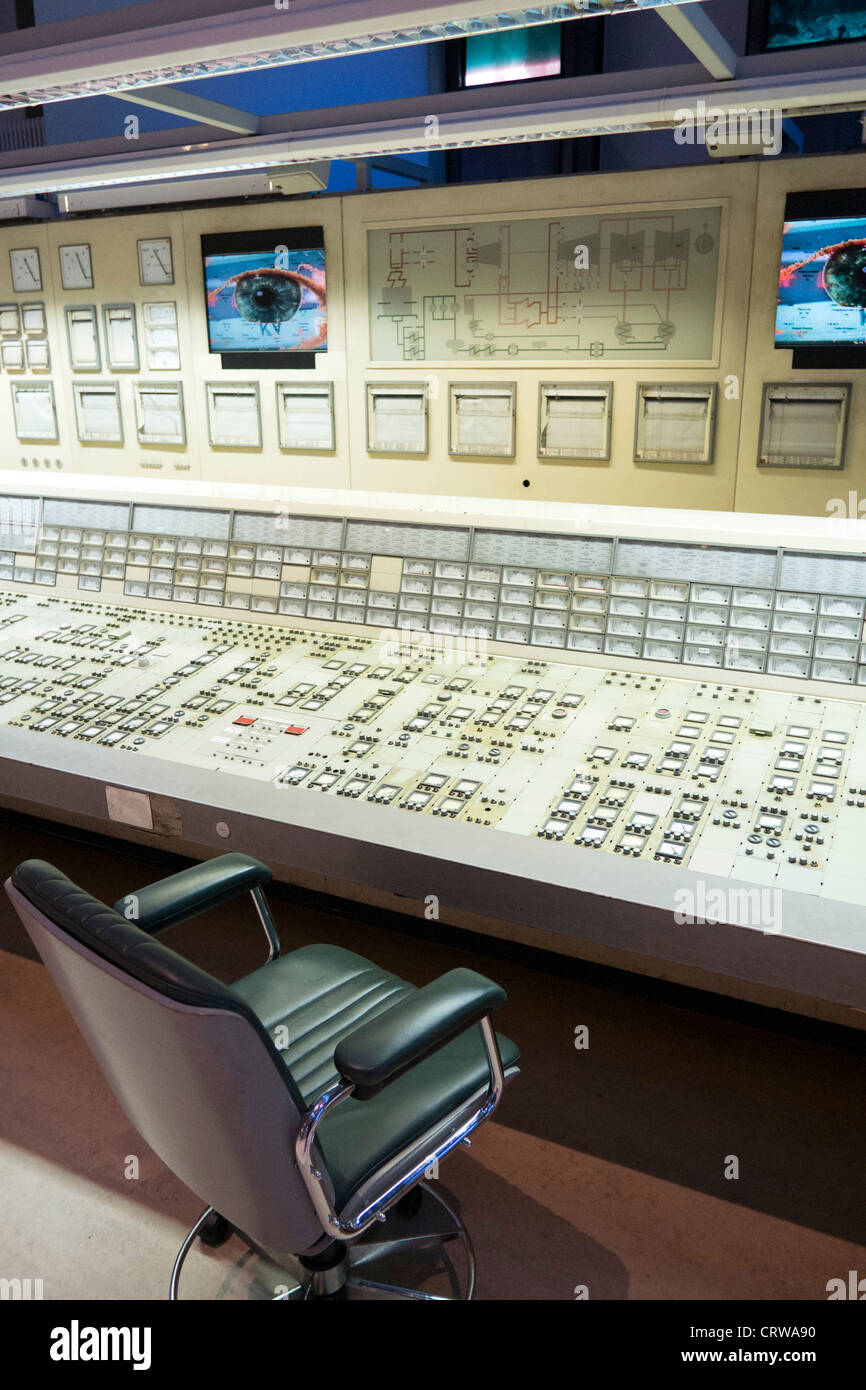 Exhibit of control room at former coal fired power station at Deutsche ...
