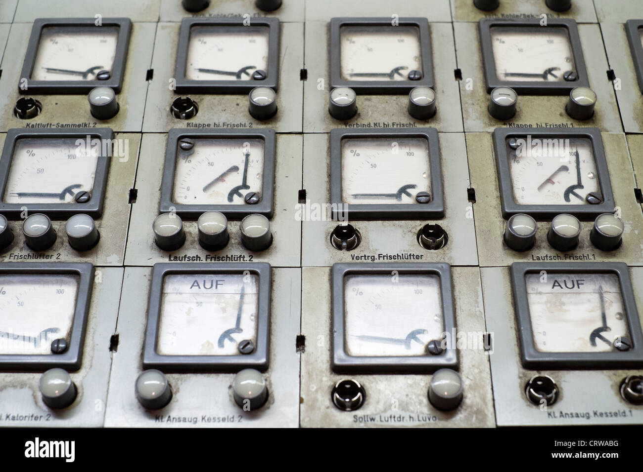 Exhibit of control room at former coal fired power station at Deutsche ...