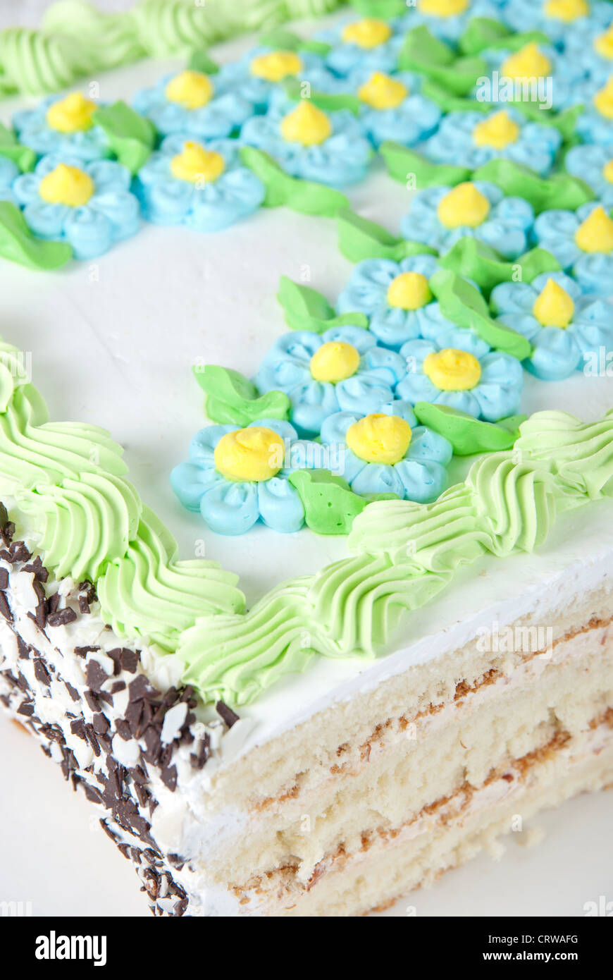 cream cake closeup on a white Stock Photo - Alamy