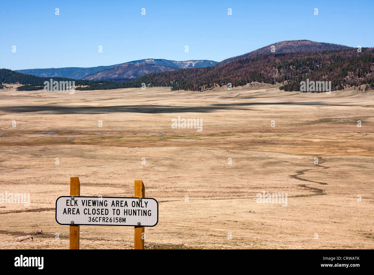 A sign in front of a drought area Stock Photo - Alamy