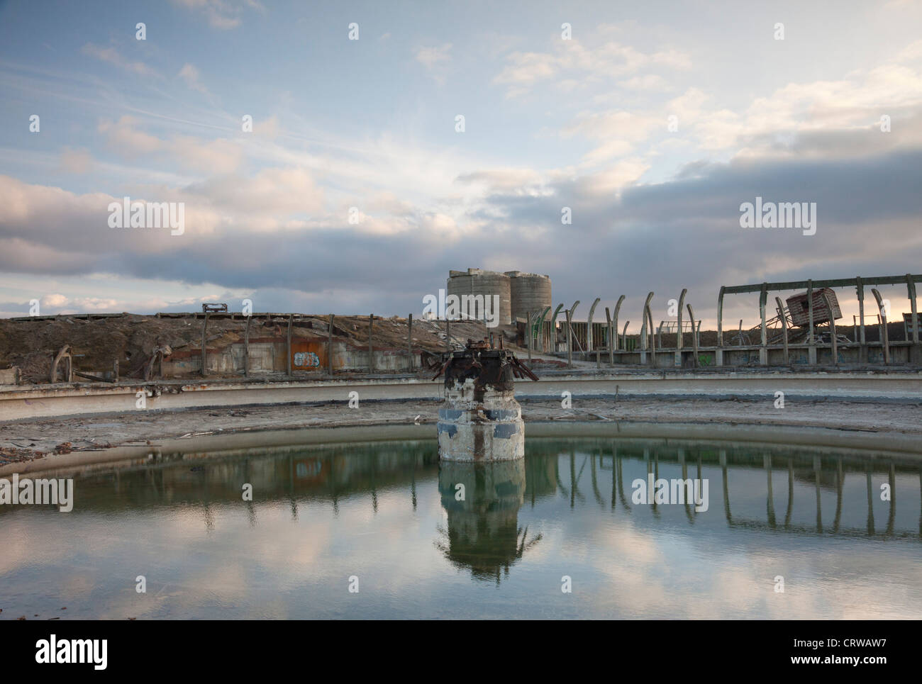 The recently demolished Steetley magnesite works north of Hartlepool ...