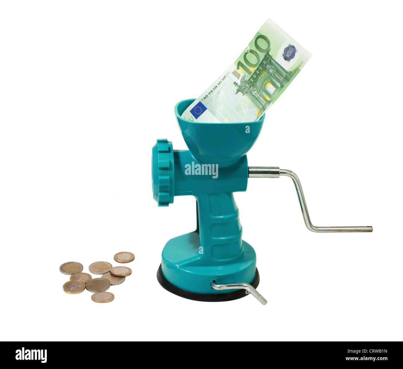 money in a meat grinder Stock Photo - Alamy
