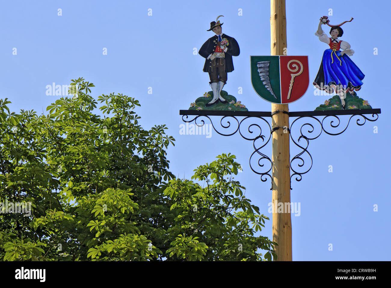 Austria Village Maypole Stock Photo - Alamy