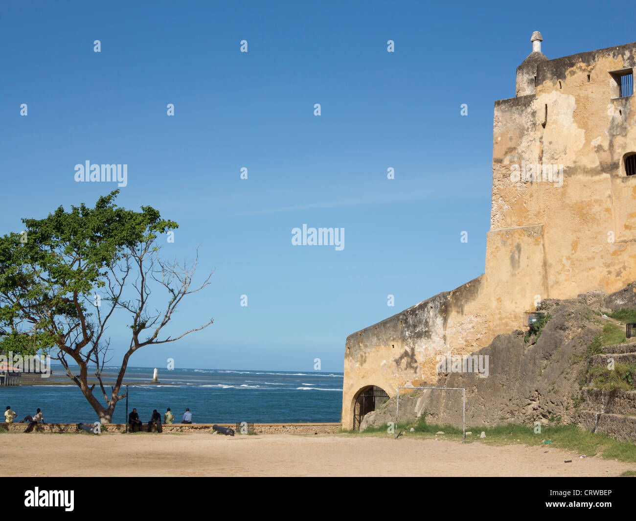 Visitors to Fort Jesus in the old town in Mombasa, Kenya Stock Photo ...