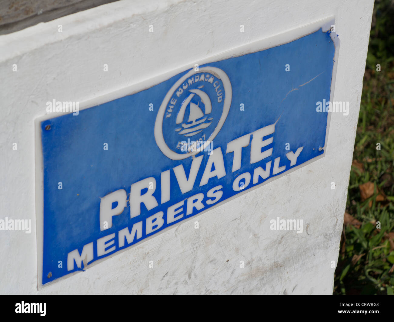 Entrance to the exclusive Mombasa Club in the old town in Mombasa ...