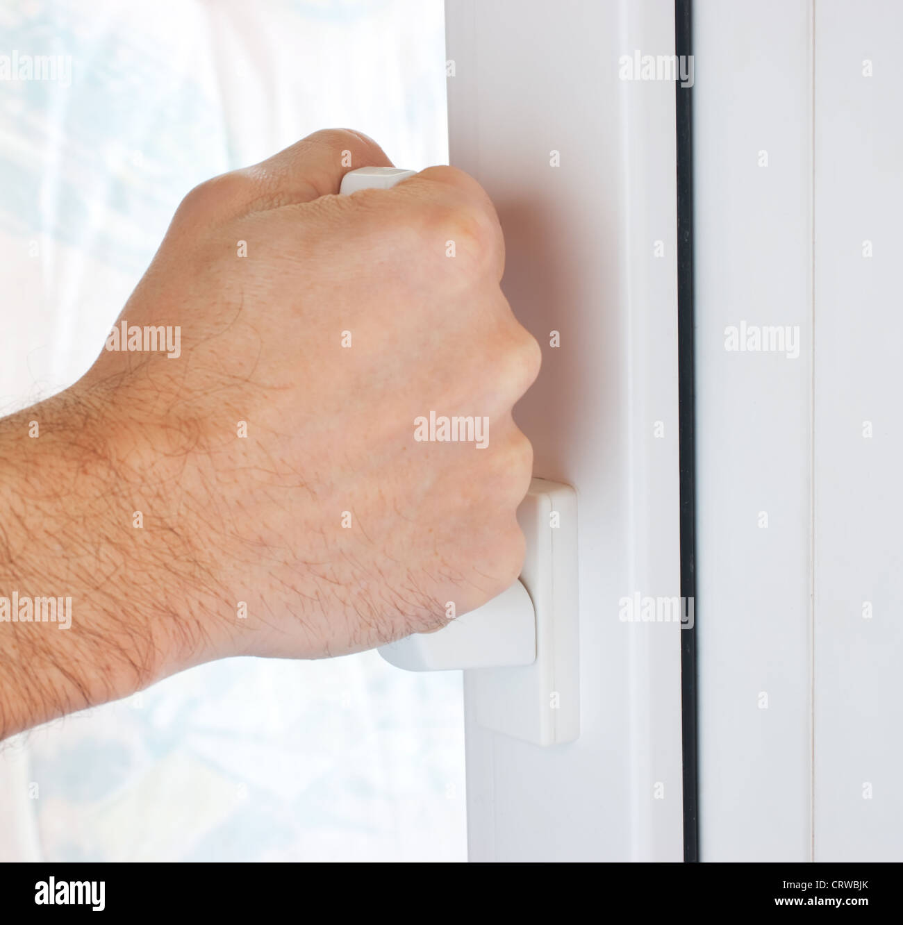 hand opens a window Stock Photo - Alamy