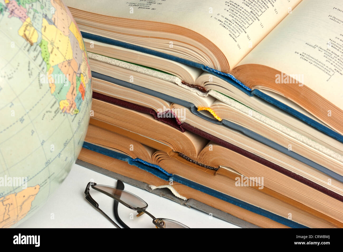 Books stack open hi-res stock photography and images - Alamy