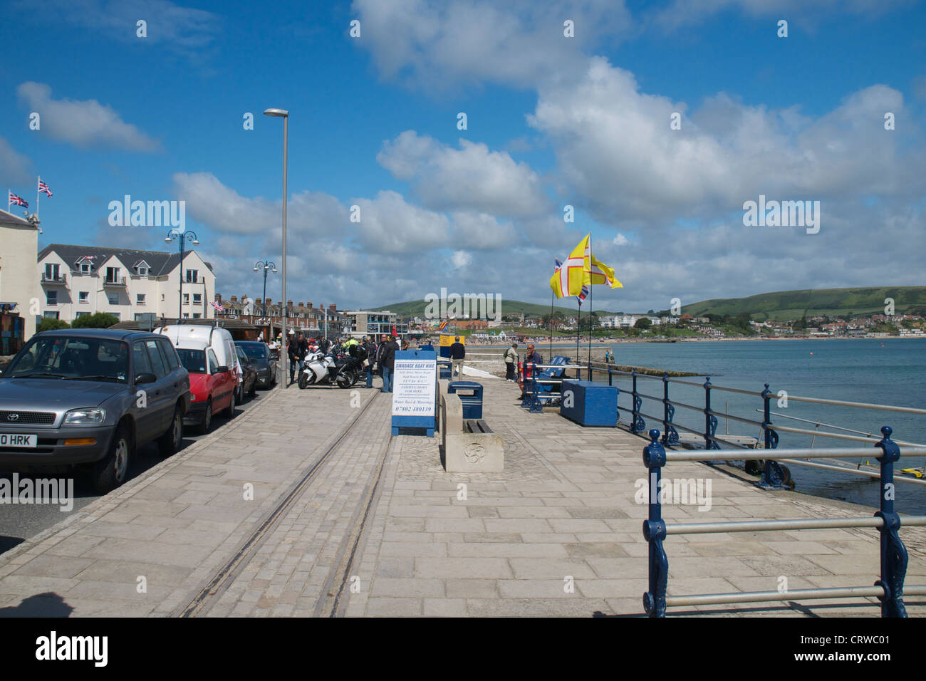 Swanage sea front on a beautiful summers day Stock Photo - Alamy