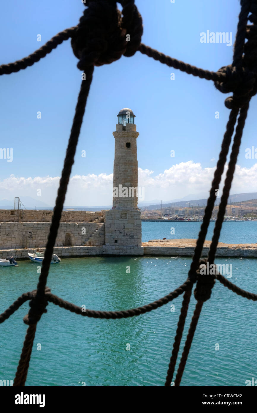 Lighthouse, Rethimno, Keta, Greece Stock Photo - Alamy