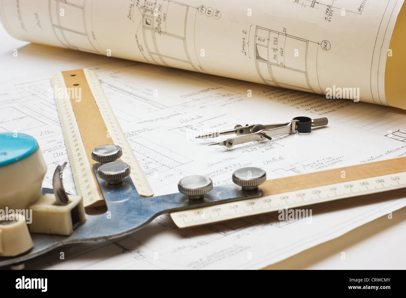 old technical drawings Stock Photo - Alamy
