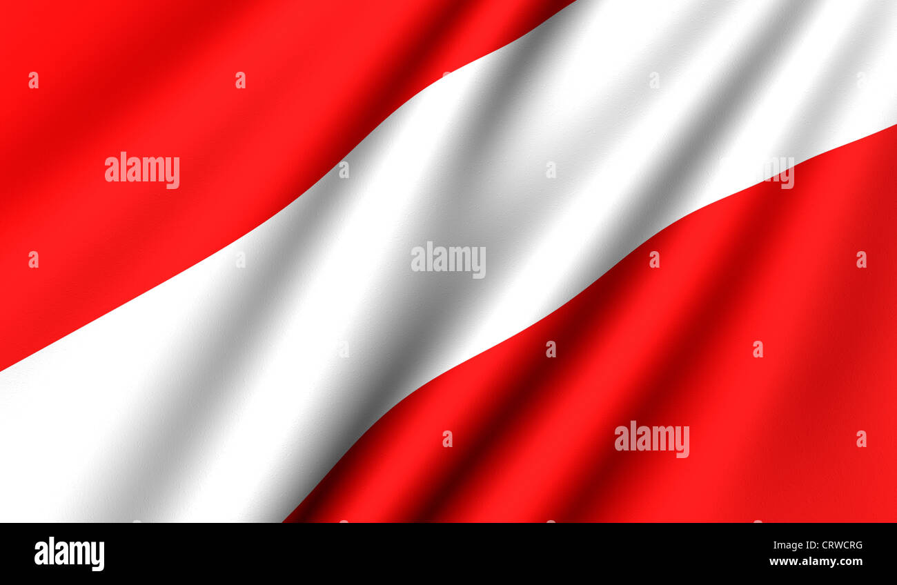 Flag of Austria. Close up. Front view Stock Photo - Alamy