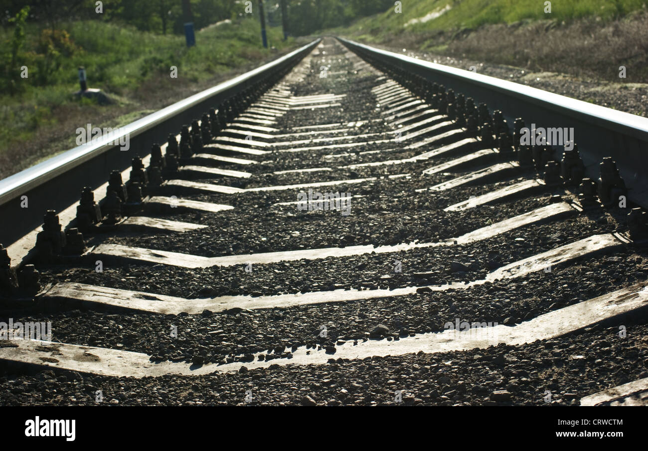 Railroad tracks dividing hi-res stock photography and images - Alamy
