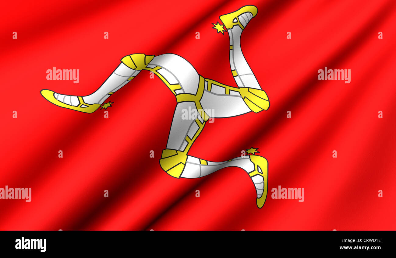 Flag of Man. Close up. Front view Stock Photo - Alamy