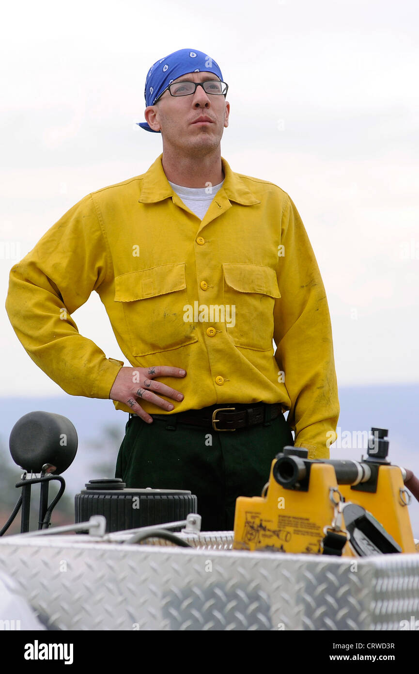 Jason Smith, a firefighter assigned to the 10th Civil Engineer Squadron ...