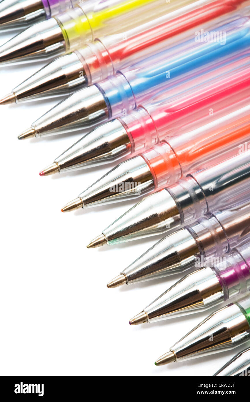 Color ballpoint pens Stock Photo - Alamy