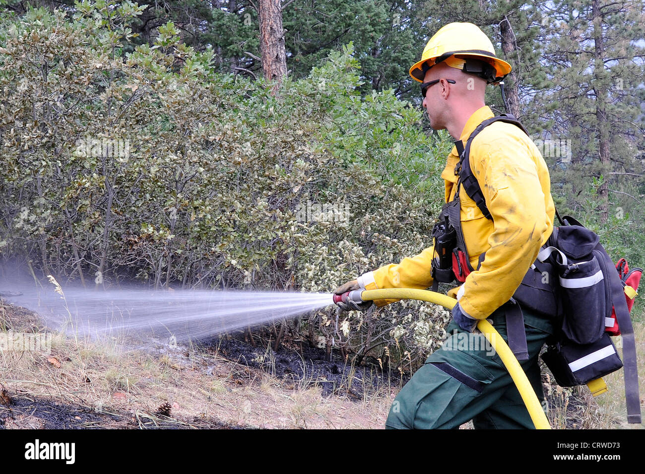 Firefighter Chip Sarratt assigned to the U.S. Air Force Academy's 10th ...