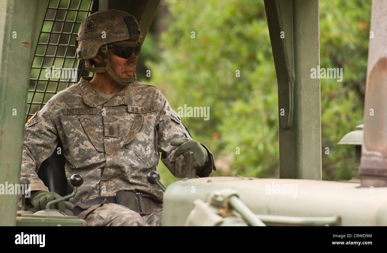 U.S. Army Command Sgt. Major Ron Patterson with the 52nd Engineering ...