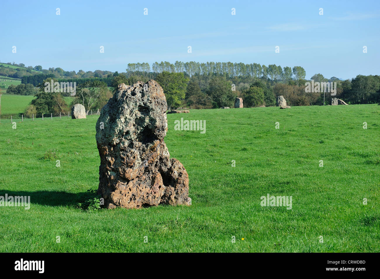 Standing stones Stanton Drew Somerset UK Neolithic monument Stock Photo ...