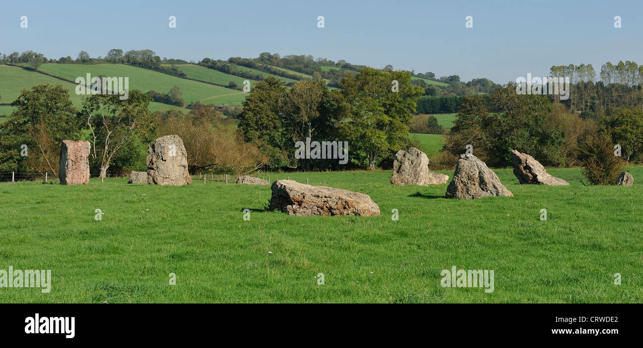 Standing stones Stanton Drew Somerset UK Neolithic monument Stock Photo ...