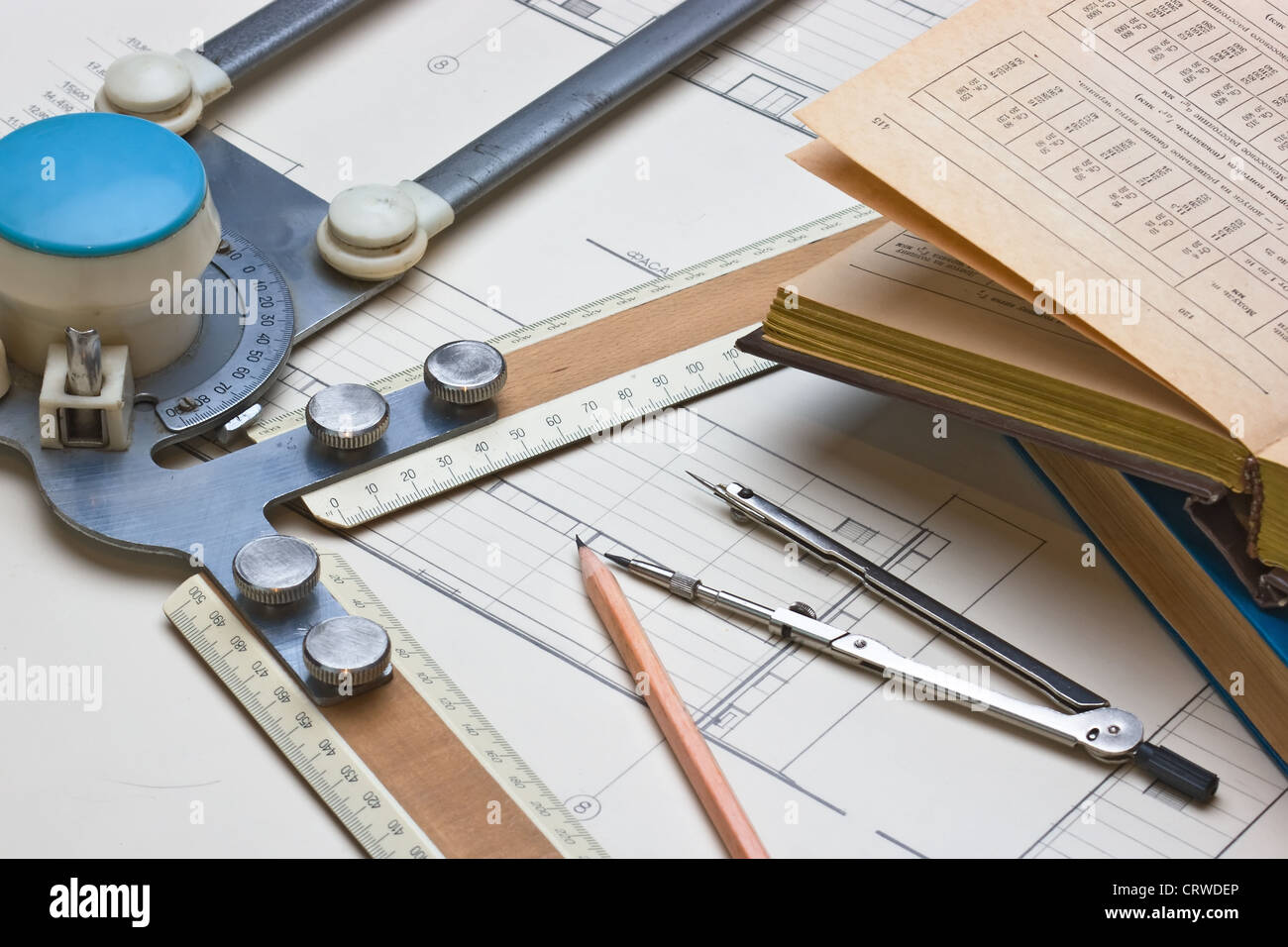 old technical drawings Stock Photo - Alamy
