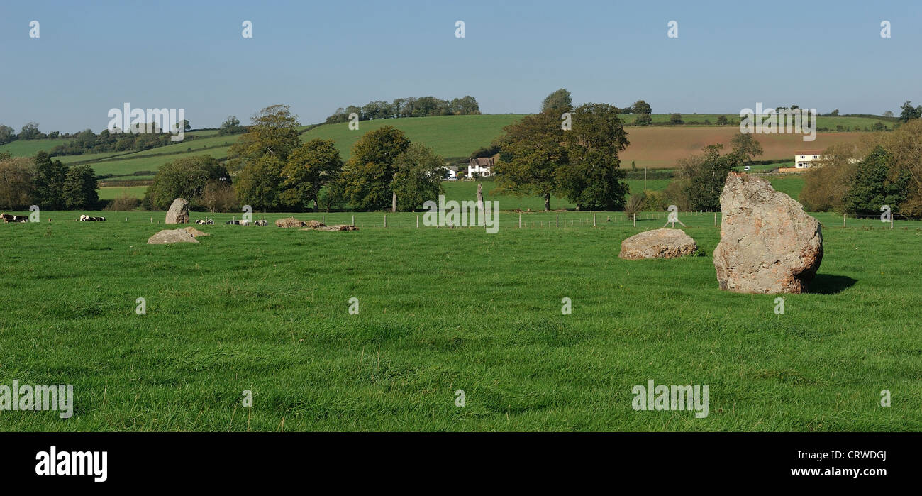 Standing stones Stanton Drew Somerset UK Neolithic monument Stock Photo ...