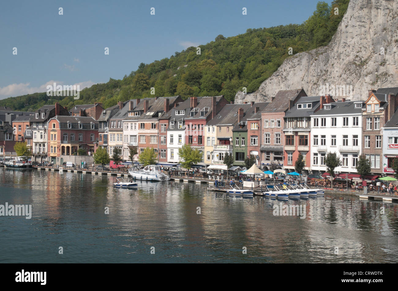 General view along the River Meuse in Dinant, Namur, Belgium Stock ...