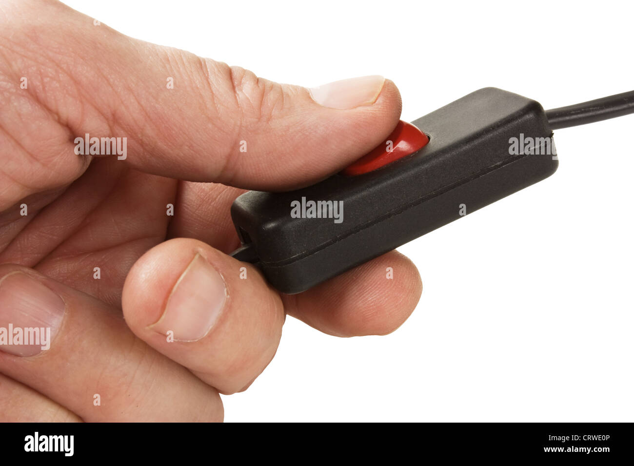 hand includes an electric switch Stock Photo - Alamy