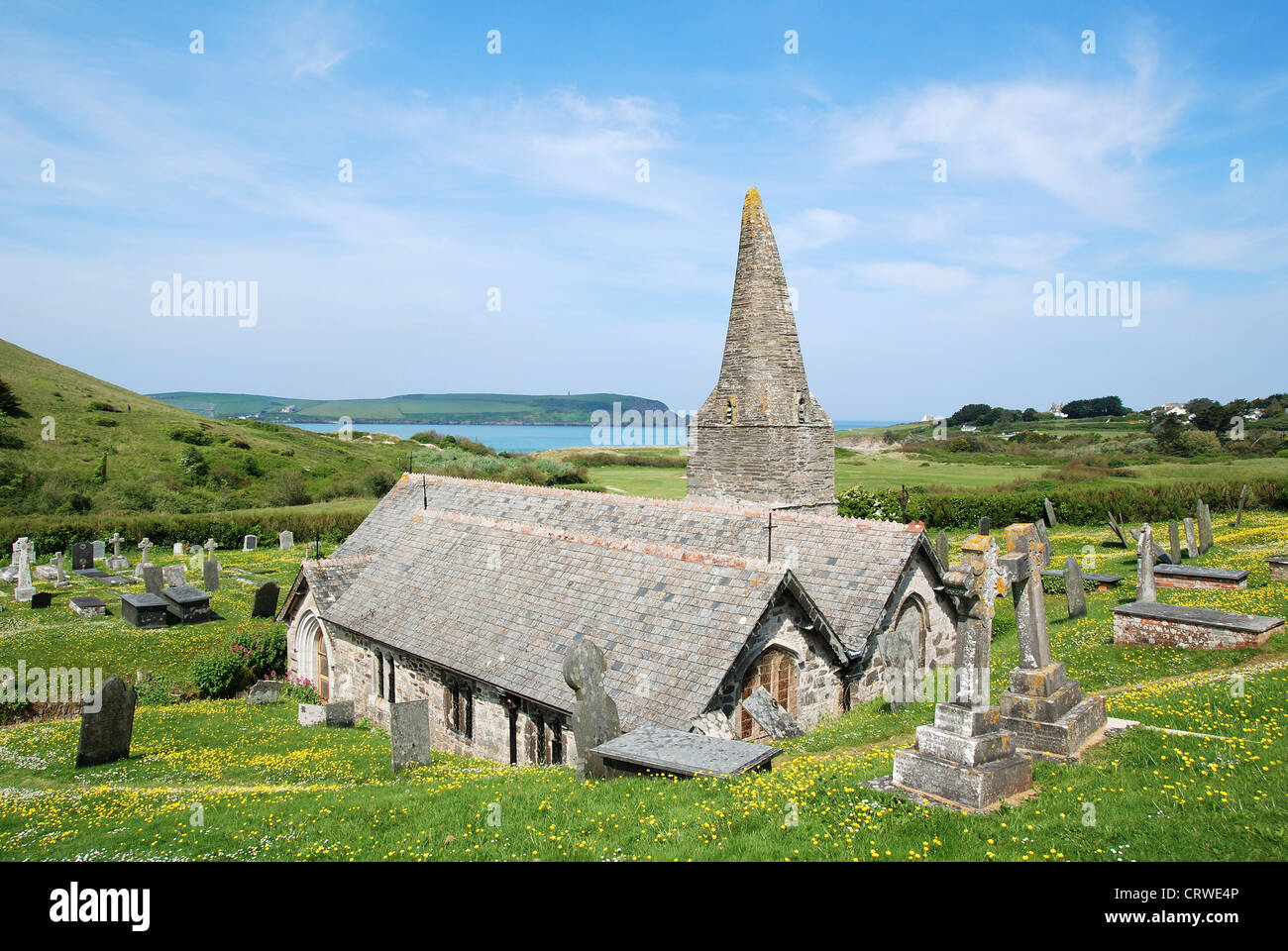 St.Enodoc church at Trebetherick in Cornwall, UK Stock Photo - Alamy