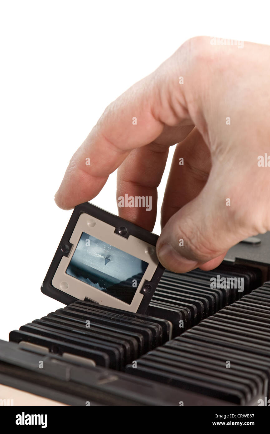 Archive slide film in box Stock Photo - Alamy