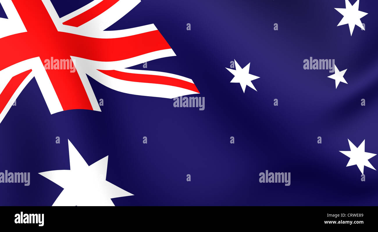 Flag of Australia. Close-up. Front view Stock Photo - Alamy