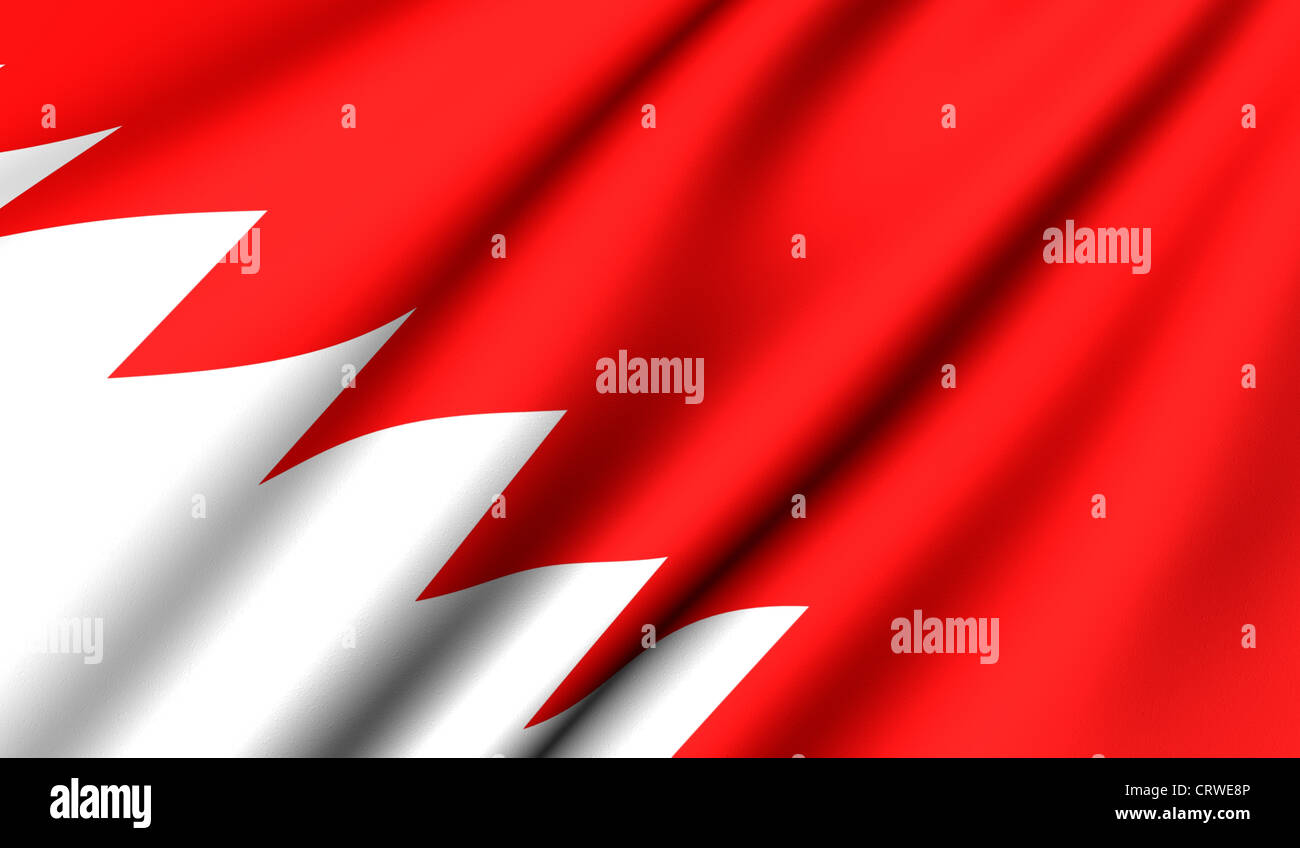 Flag of Bahrain. Close up. Front view Stock Photo - Alamy