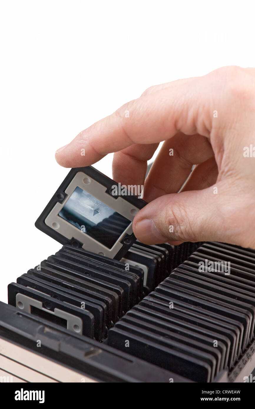 Archive slide film in box Stock Photo - Alamy