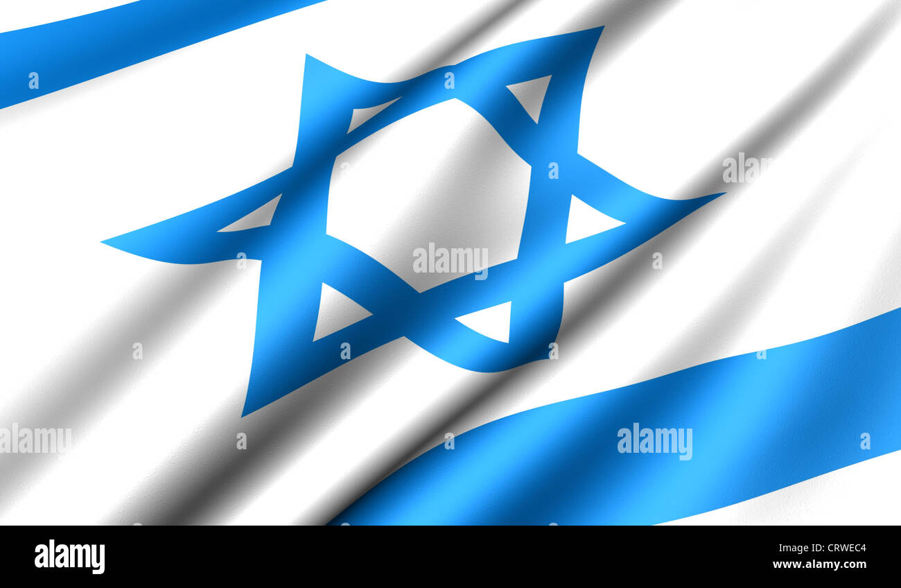 Flag of Israel. Close up. Front view Stock Photo - Alamy
