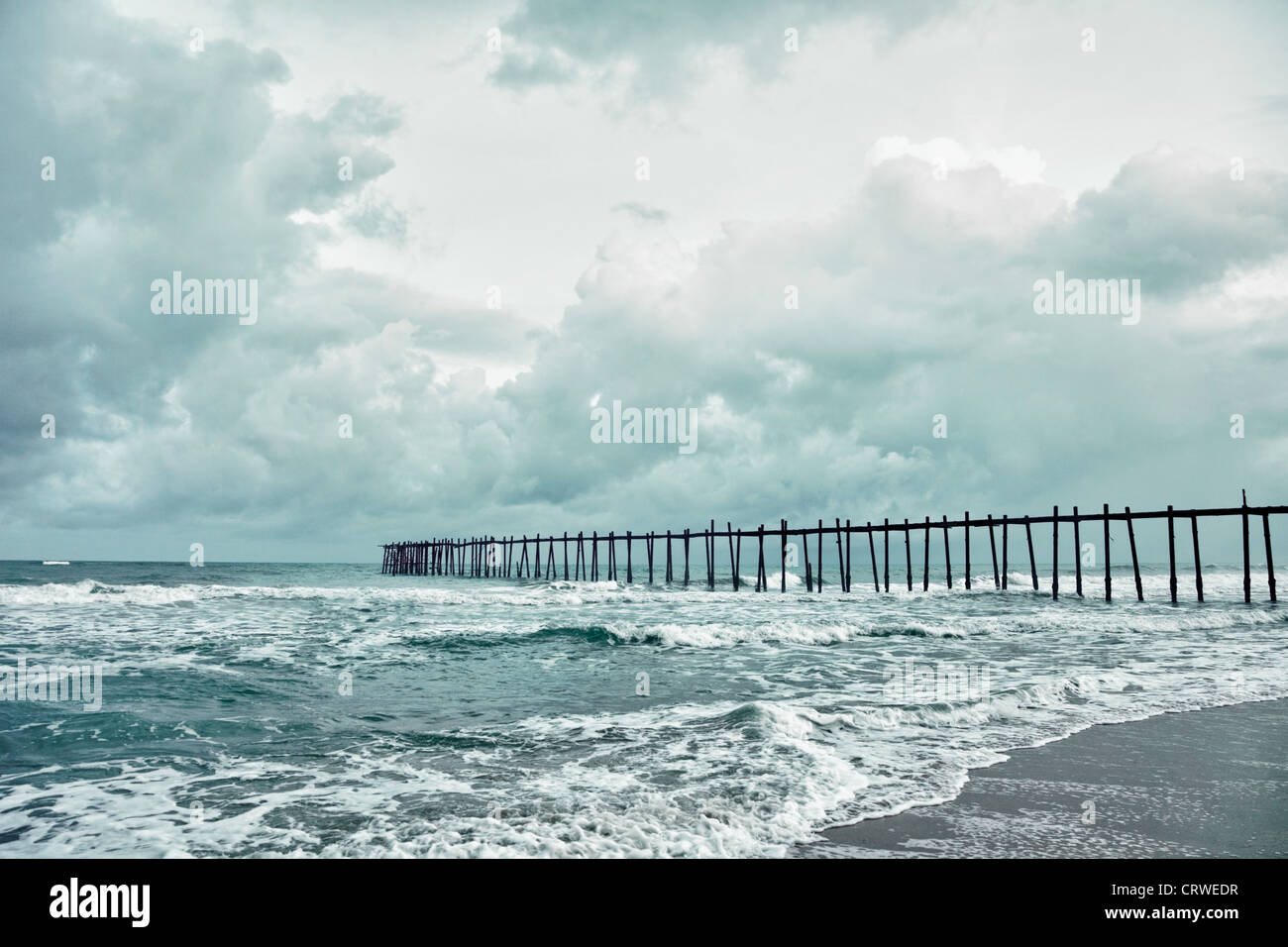 Old jetty sea view hi-res stock photography and images - Alamy