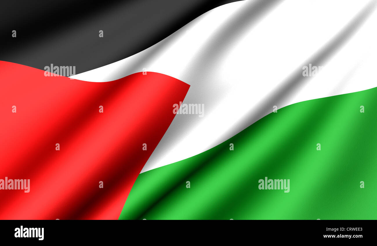 Flag of Palestine. Close up. Front view Stock Photo - Alamy