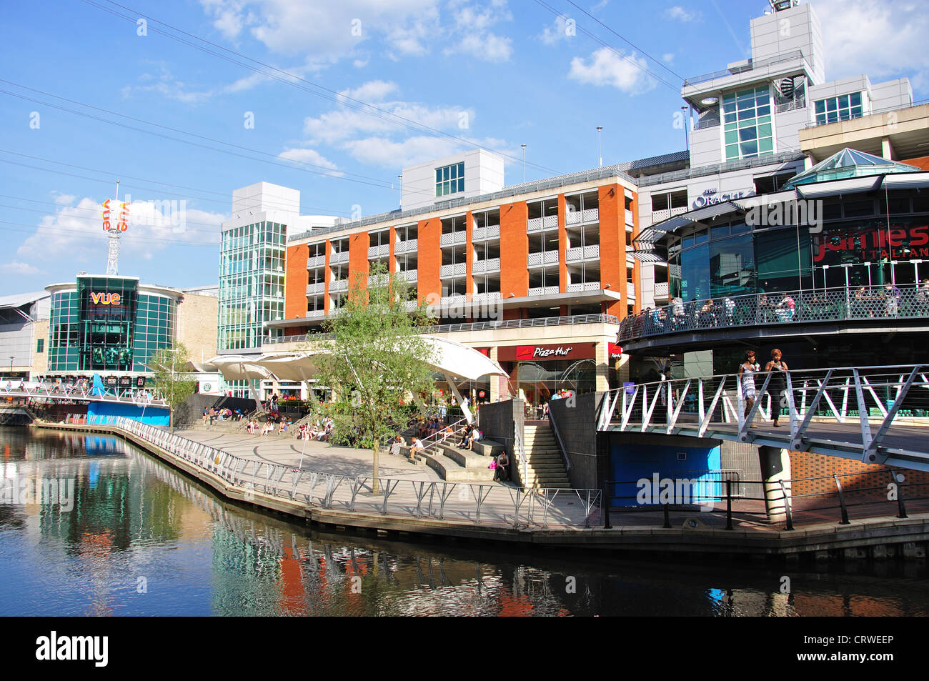 The Oracle Shopping Centre showing River Kennet, Reading, Berkshire ...