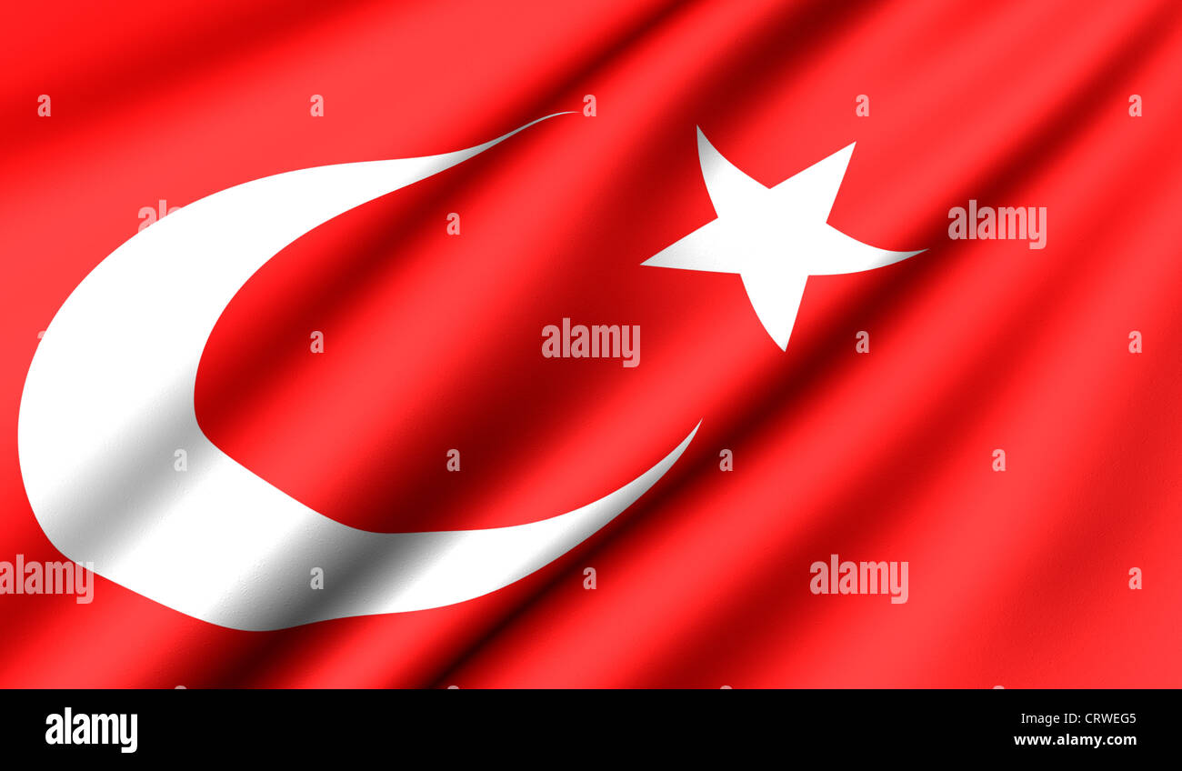 Flag of Turkey. Close up. Front view Stock Photo - Alamy