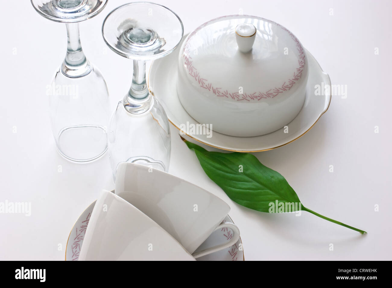 serving dinner table Stock Photo - Alamy