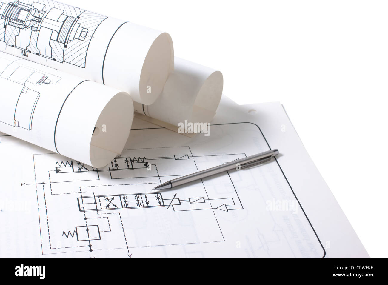 Mechanical engineering drawings illustration hi-res stock photography ...
