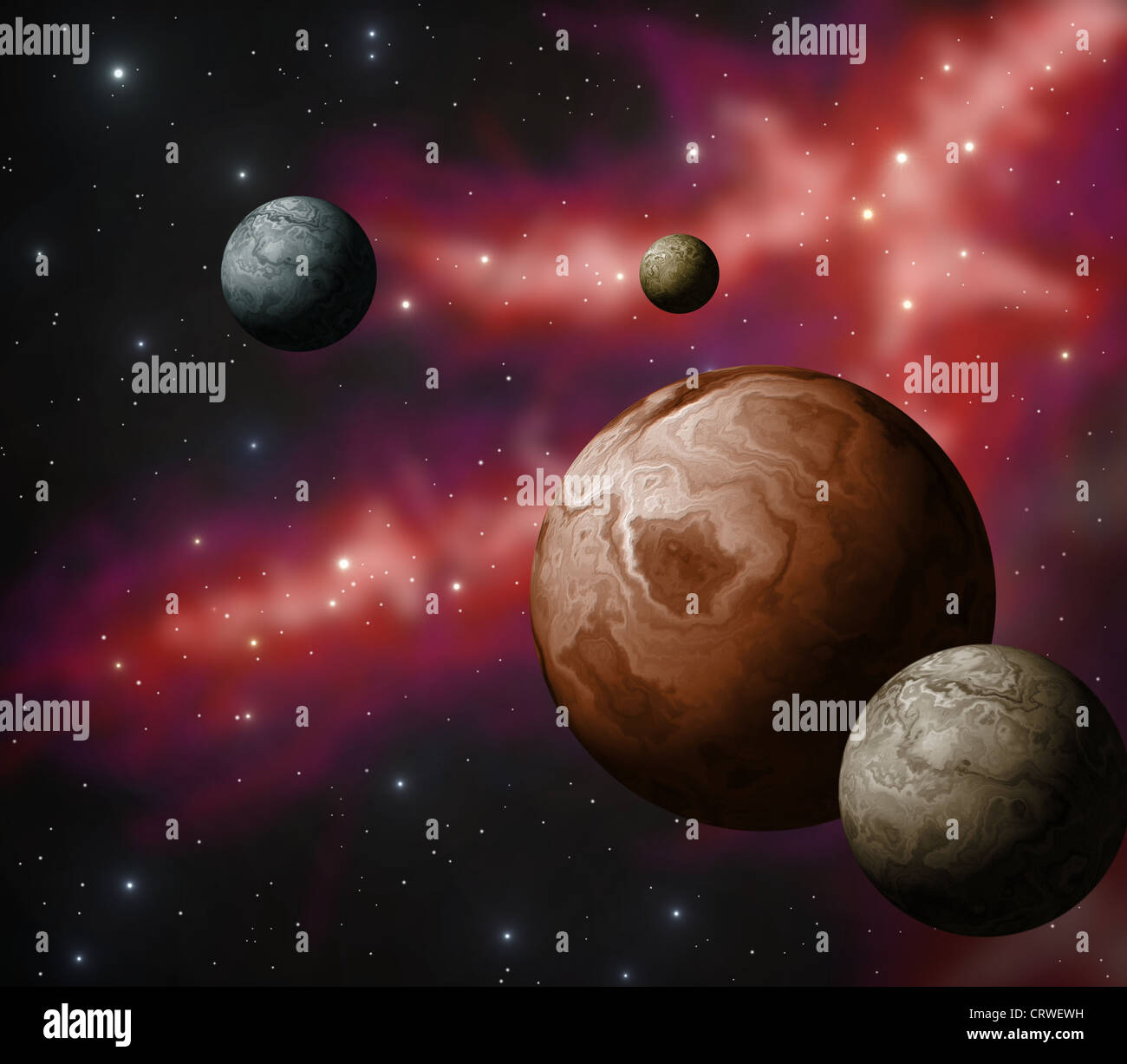 extra solar planetary system Stock Photo - Alamy