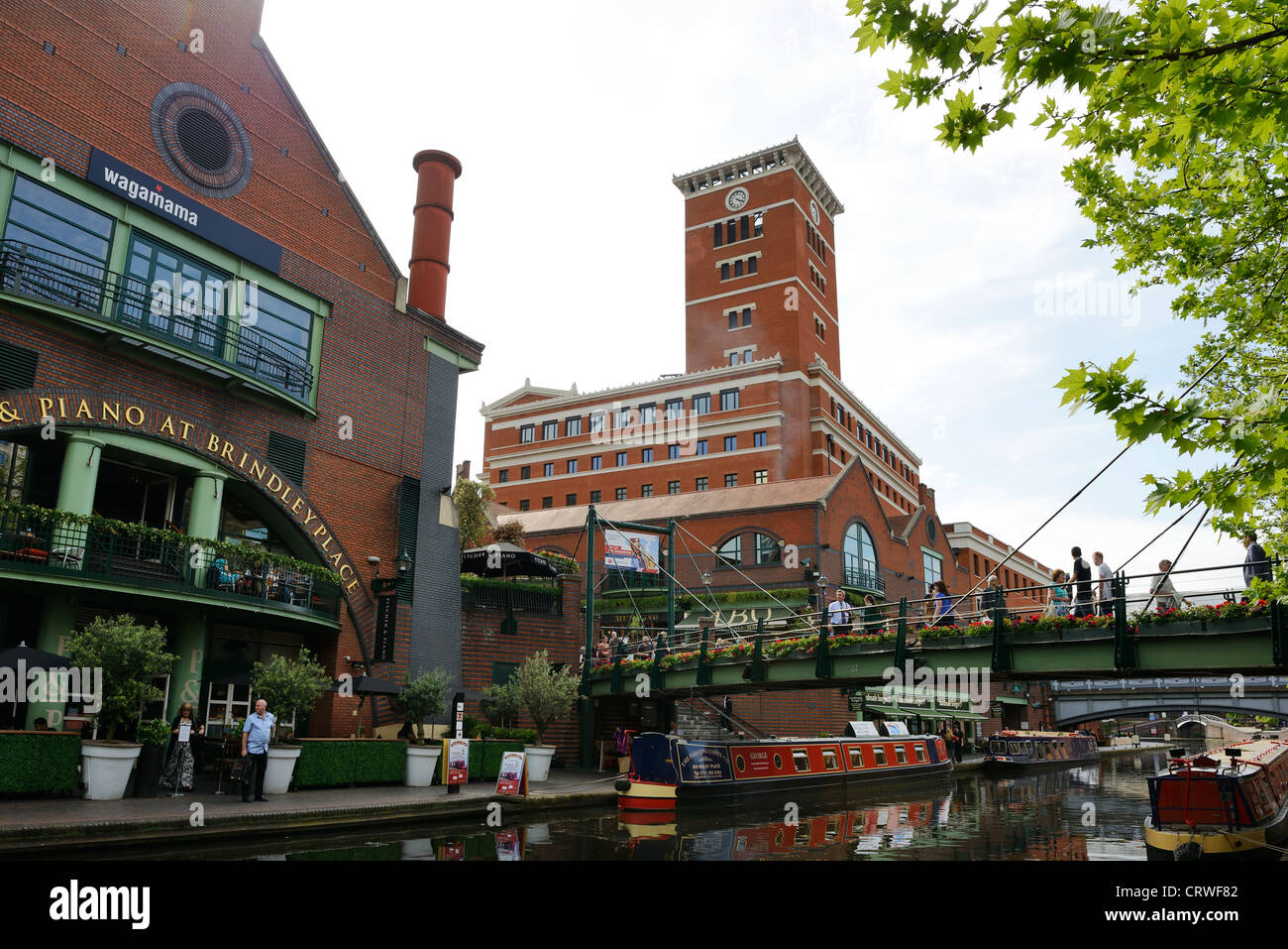 Brindley Place and Birmingham Canal UK Stock Photo - Alamy