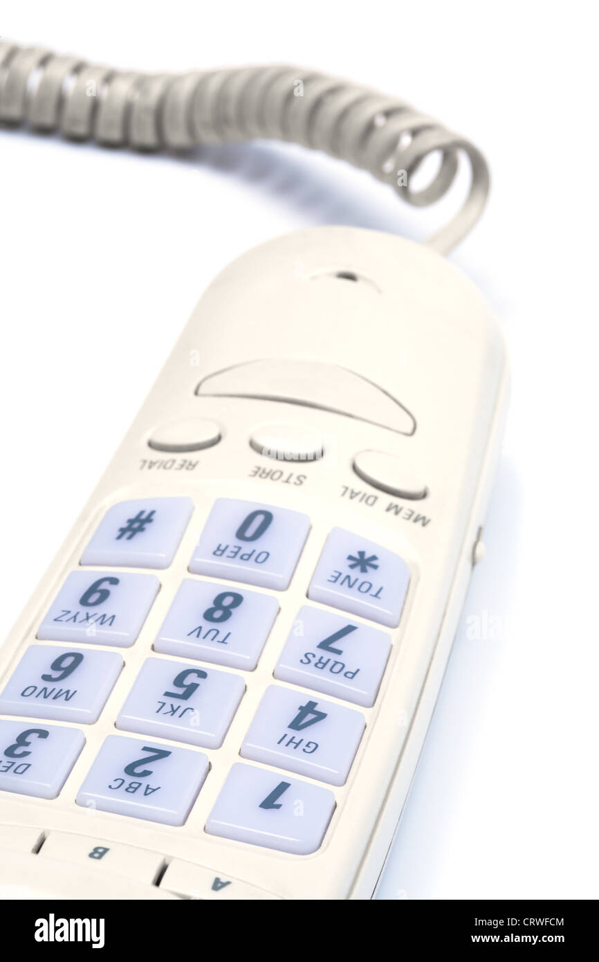 modern white telephone Stock Photo - Alamy
