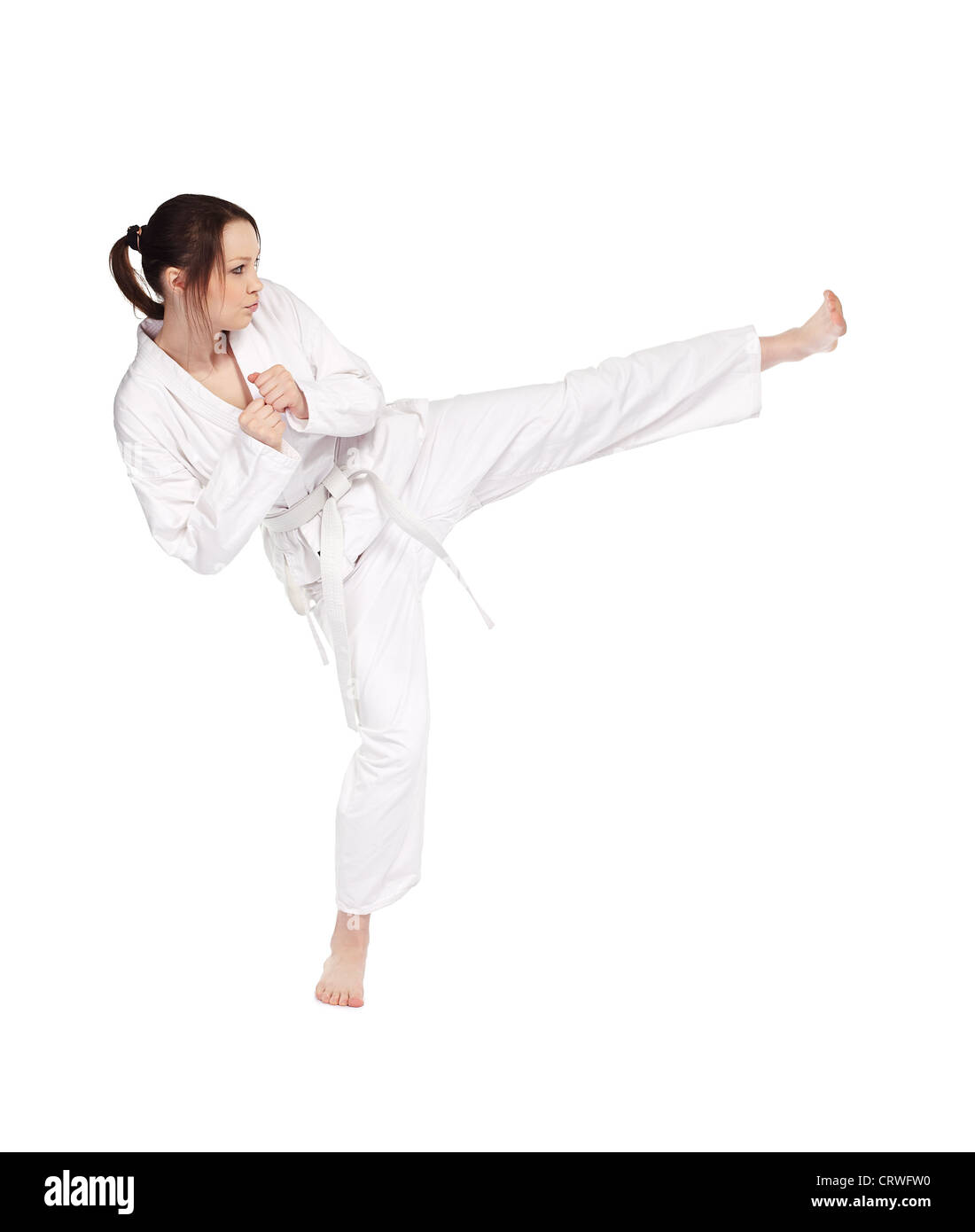 Girl karate Cut Out Stock Images & Pictures - Alamy