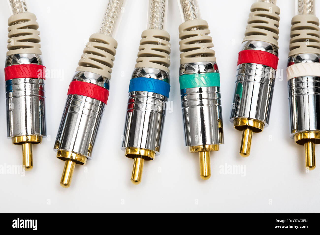 component video and audio cable Stock Photo - Alamy