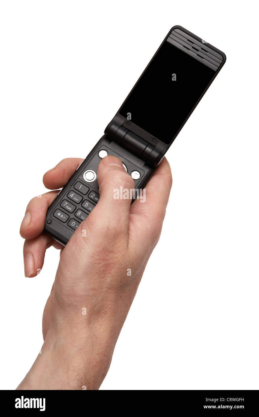 Phone in a hand Stock Photo - Alamy